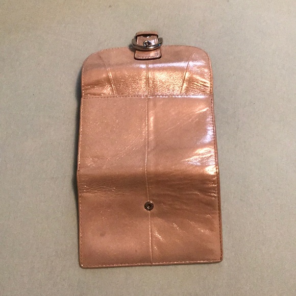 Coach | Bags | Gold Coach Wallet W Silver Buckle | Poshmark